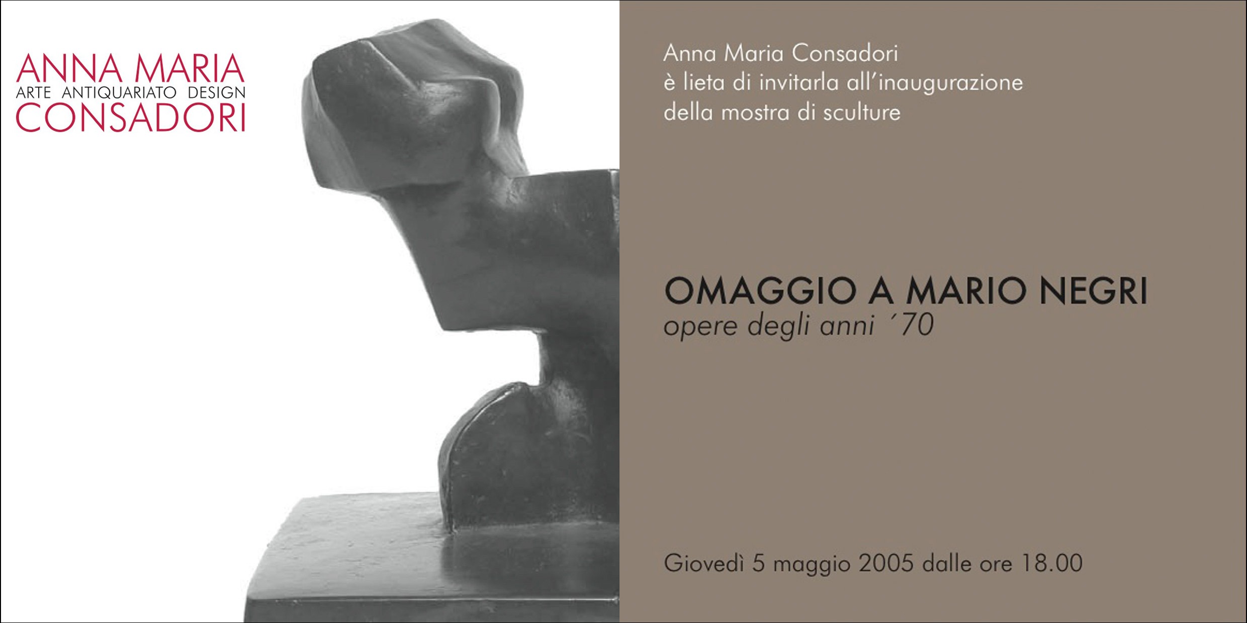 MARIO NEGRI - Galleria Consadori